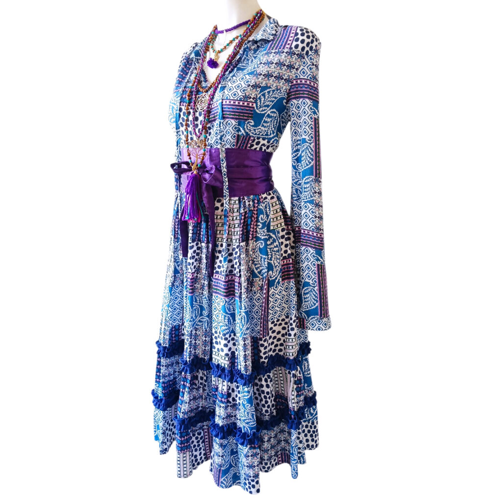 Vestido Shaida Corto azul rosita - Karma Love